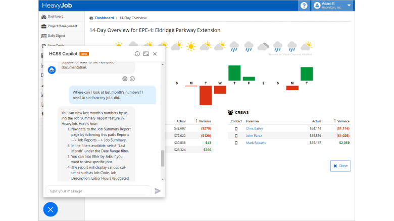 HCSS Adds AI Feature to HeavyJob Construction Software | The Driller